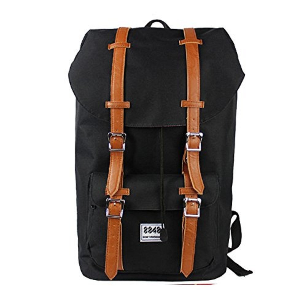 8848 Unisex' s Travel Hiking Backpack Waterproof Material, Black