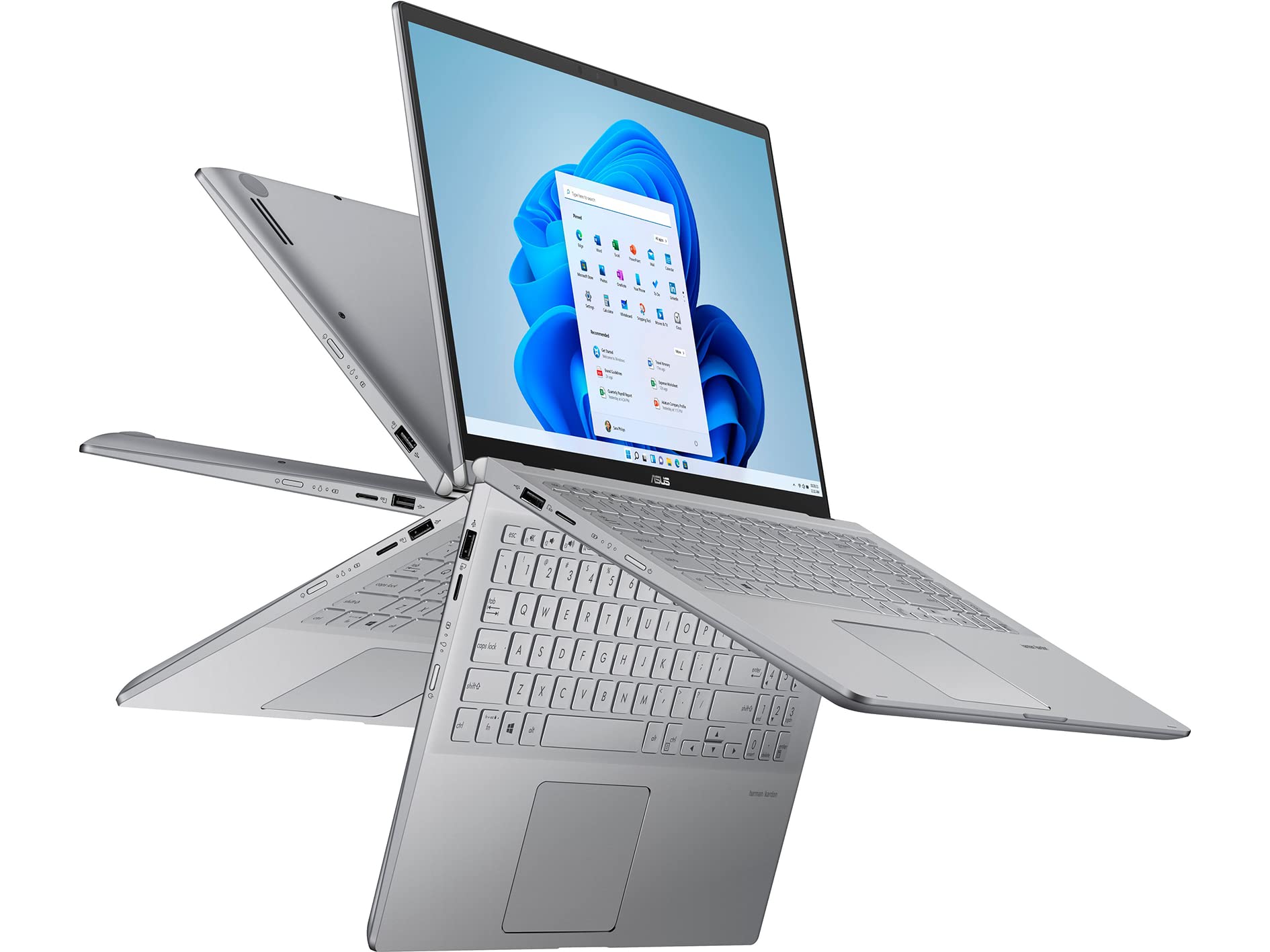 ASUS 2022 Zenbook 15.6" FHD Laptop, AMD Ryzen 7-5700U Processor, 8GB RAM, 512GB PCIe SSD, Backlit Keyboard, NVIDIA GeForce MX450, HD Webcam, Windows 11, Silver, 32GB Snowbell USB Card