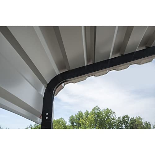Arrow Carports Galvanized Steel Carport, Full-Size Metal Carport Kit, 12' x 24' x 7', Eggshell