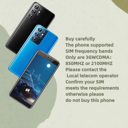aderroo Unlocked Phone,X10, Android Smartphone,5.72-inch Screen,Front and Rear Cameras,Only Supports Dual SIM Card Frequency Band of 3GWCDMA :850/1900/2100MHZ,1GB RAM 4GB ROM (Blue)