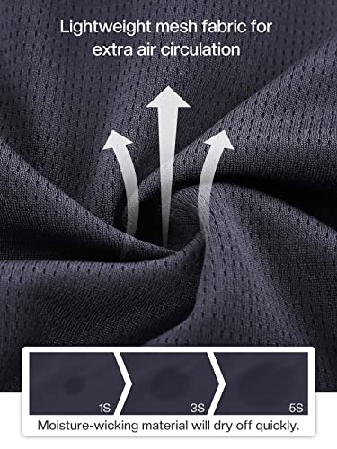 ARSUXEO Men's Half Zipper Cycling Jerseys Long Sleeves MTB Bike Shirts 6031 Gray Size Medium