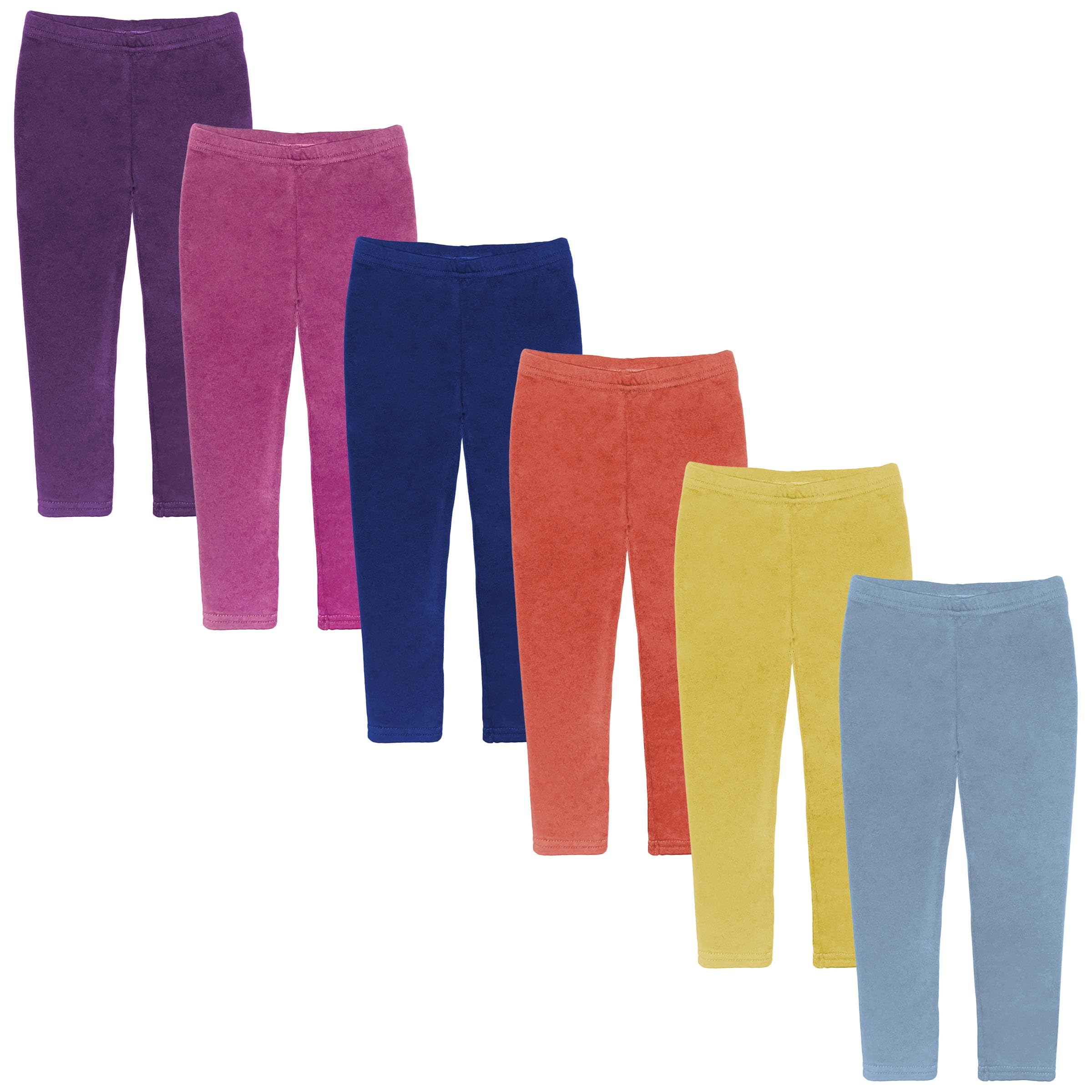 Snoozzz'n Boys Girls Toddler Little Kids Unisex Cotton Stretch Snug Fitting Long Pant Leggings -Multi Packs