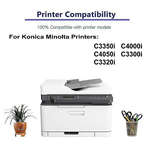 4-Pack Compatible High Capacity WB-P08 WBP08 ACDN0Y1 Waste Toner Container Box use for Konica Minolta Bizhub C3300i, C3320i, C3350i, C4000i, C4050i Printer (Black)