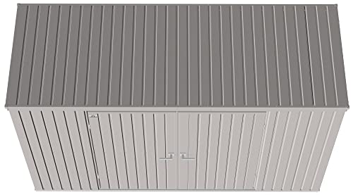 Arrow Shed Elite 10' x 4' Outdoor Lockable Steel Storage Shed Building with Pent Roof, Cool Grey