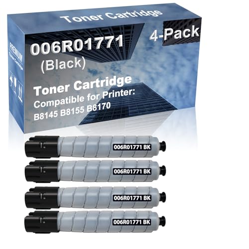 4-Pack Compatible High Yield B8145 B8155 B8170 Laser Printer Toner Cartridge Replacement for 006R01771 Printer Cartridge (Black)