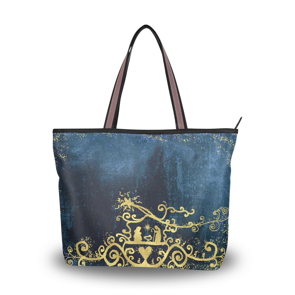 ColourLife Christmas Nativity Scene Shoulder Bag Tote Bag Handbag for Women