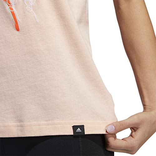 adidas Female Floral Tank, Haze Coral,L