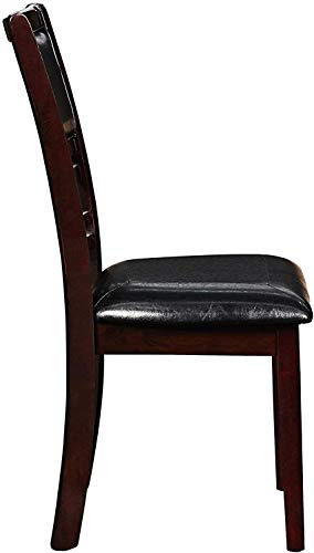 New Classic Furniture Gia 5-Piece Round Dining Set with 1 Dining Table and 4 Chairs, 47-Inch, Ebony