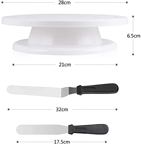 6 Pcs Cake Stand Set, Cake Decorating Supplies, 11 Inch Rotating Cake Turntable for Decorating, Cake Spinner, Cake Decorating Tools, Cake Decorating Kit, Gift Set Baking Supplies