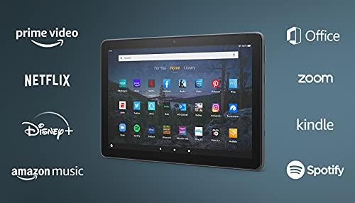 Amazon Fire HD 10 Plus tablet, 10.1", 1080p Full HD, 64 GB, latest model (2021 release), Slate (Renewed Premium)