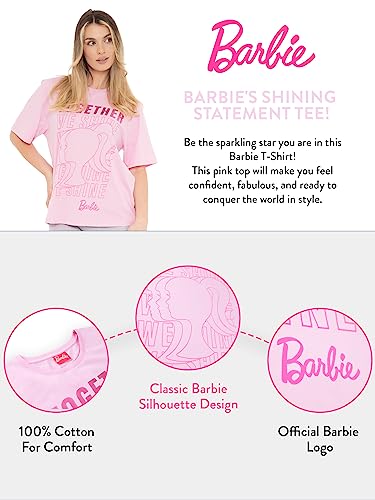 Barbie T Shirt Women Cotton Ladies Tshirt | Womens Summer Clothes | Pink XXL