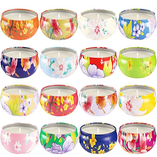 CIPHANDS Scented Candles Gifts Set 16 Pack Soy Wax Travel Tin Jar for Home 2.5 OZ Aromatherapy Gift Mom Christmas, Birthday, Thanksgiving, Mother's Day