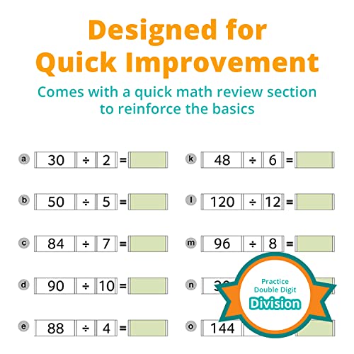 Channie’s One Page a Day Level 2 Division Workbook, Educational Math Activity Book for Kids, Ideal for 3rd to 5th Grade, 50 Pages of Level 2 Divisions for Daily Practice with Answer Sheets Included