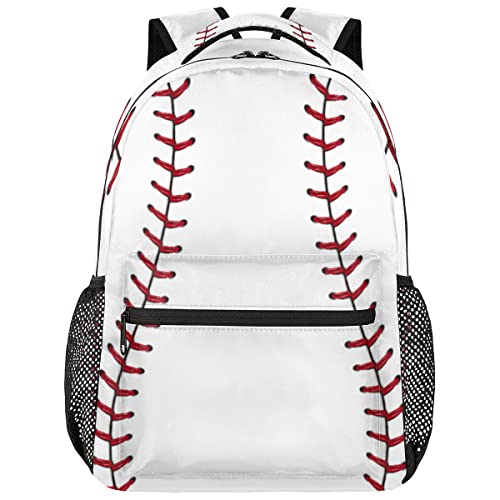 Backpack Baseball Laptop Computer Backpacks Waterproof College School Bookbag Casual Travel Hiking Camping Daypack for Women Men
