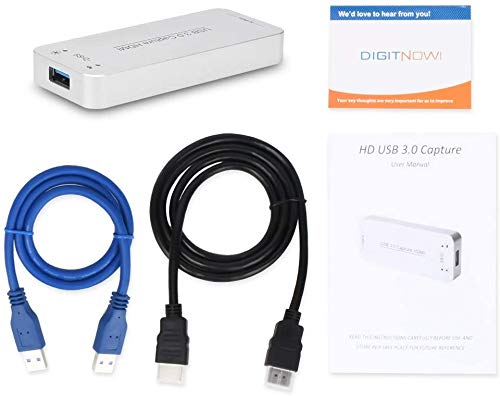 Video Capture Card, HDMI to USB 3.0 Capture Card, Analog Video Capture Dongle Device, Full HD 1080p 60FPS Live Streaming and Recording for Switch PS5 PS4 Xbox, Compatible with Windows Linux Mac OS