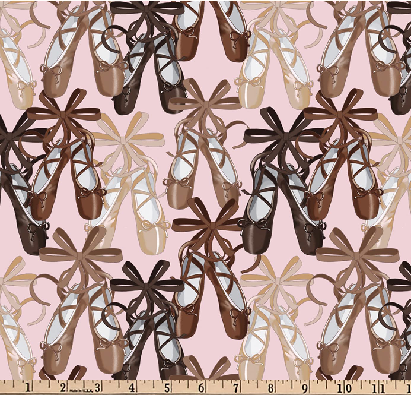 Ballet Shoes Cotton Fabric by The Yard