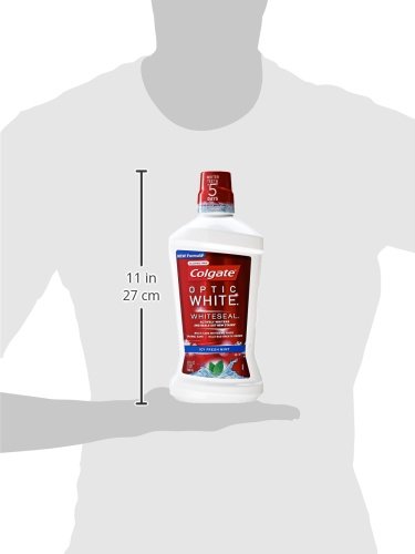 Colgate Optic White Whitening Mouthwash, Fresh Mint - 946mL, 32 fluid ounces