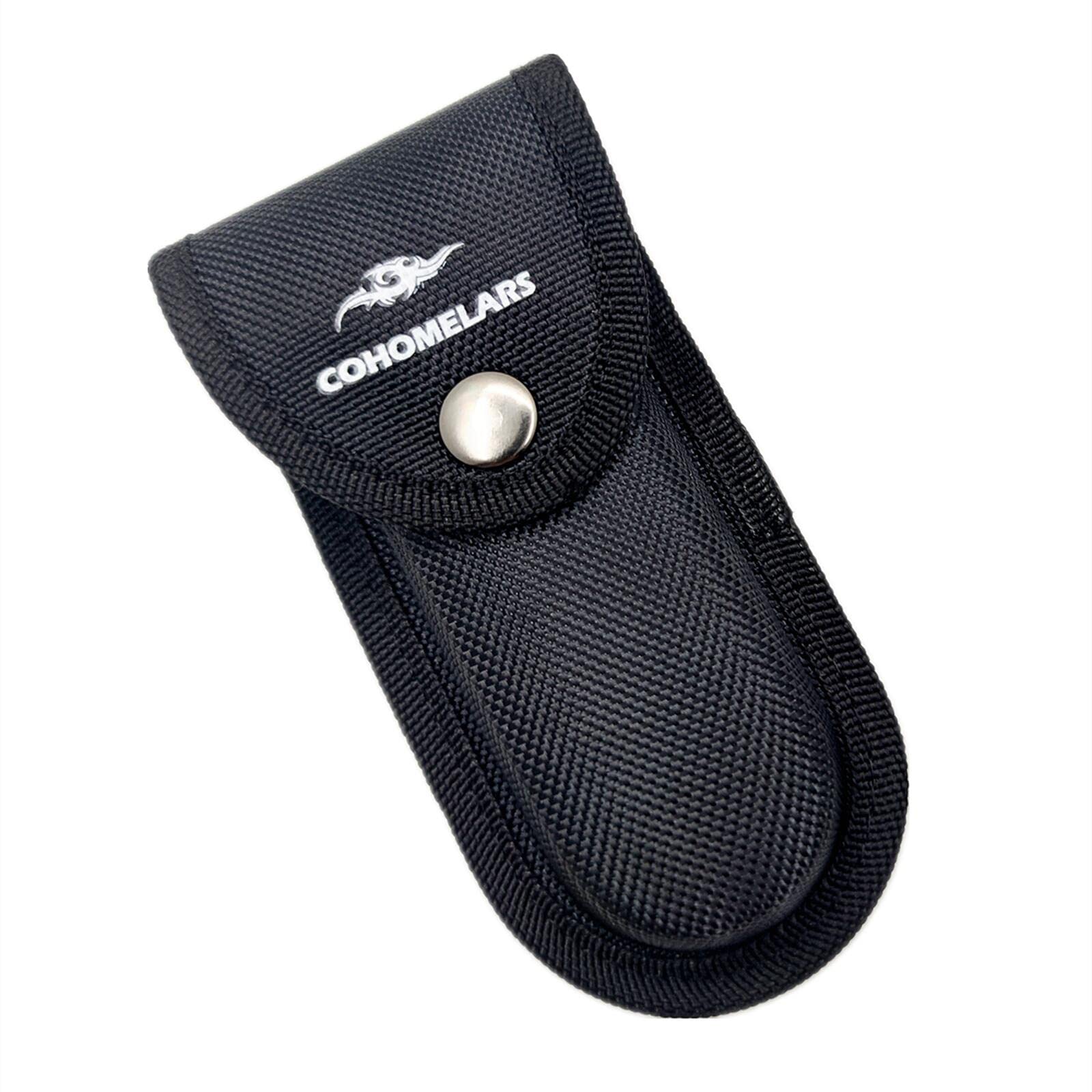 Nylon Pouch (Medium Size) for 4.5''-4.75'' Multitool,Horizontally Carry Nylon Sheath for Thick Folding Knives 4.5''-5.1'',Nylon Case for Leatherman Multitool,Knife Holster with Belt Loop COHOMELARS