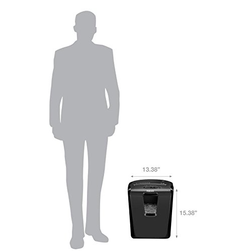 Fellowes 4605801 Powershred 49C 8-Sheet Cross-Cut Paper and Credit Card Shredder, Black