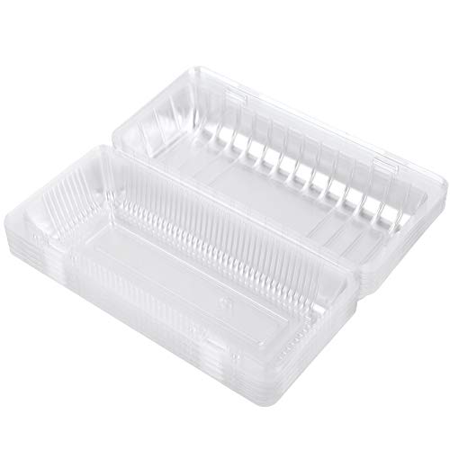 Alinory Storage Box, 25 PCS Plastic Hinged Loaf Container Food Fruit Storage Box(22.5 * 12.7cm)