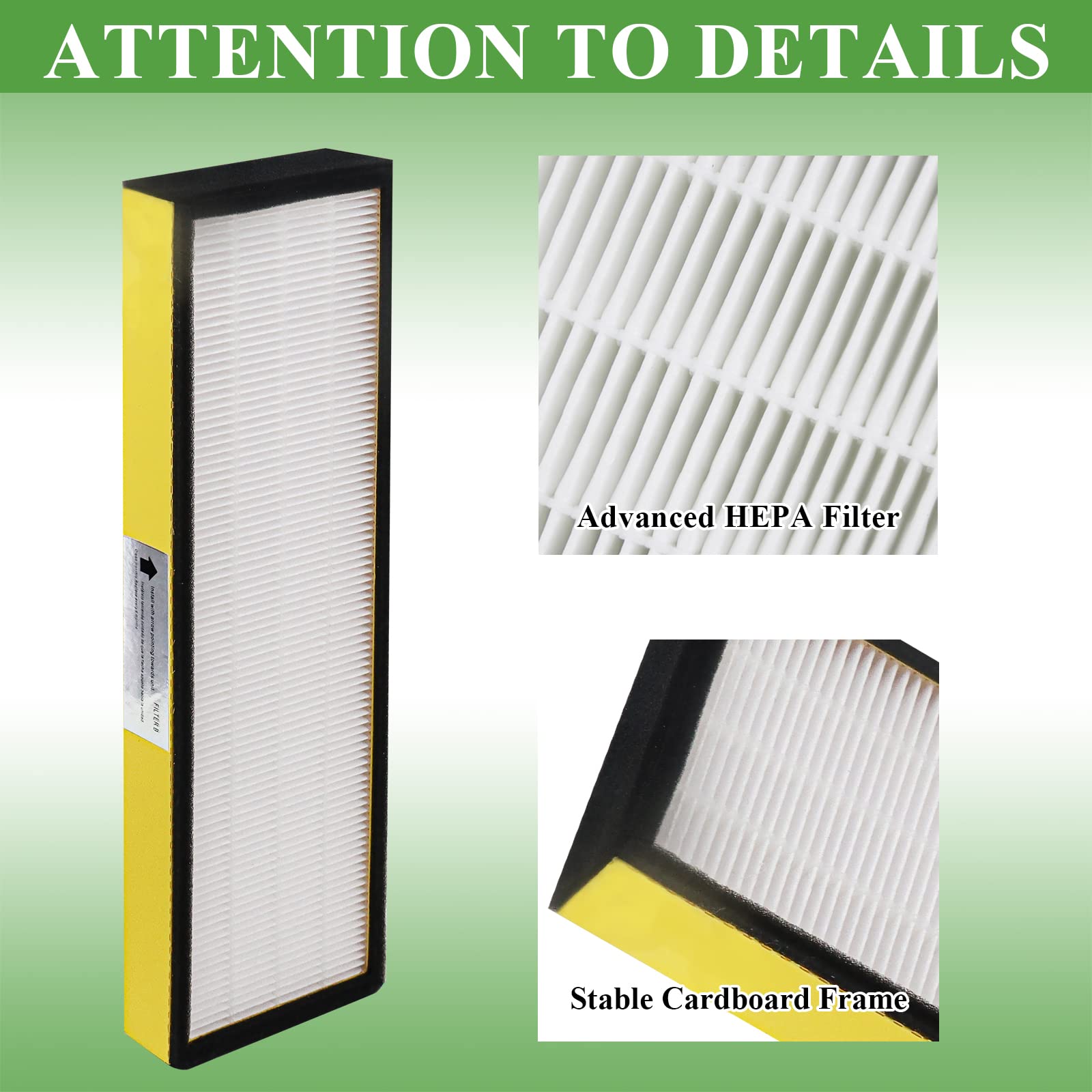 Funmit FLT4825 Filter B Replacement for Guardian AC4825 AC4825E AC4300 AC4800 AC4900 AC4850-3 True Filter + 12 Activated Carbon Pre Filter