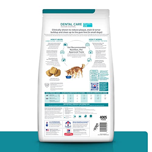 Hill's Prescription Diet t/d Dental Care Small Bites Chicken Flavor Dry Dog Food, Veterinary Diet, 5 lb. Bag