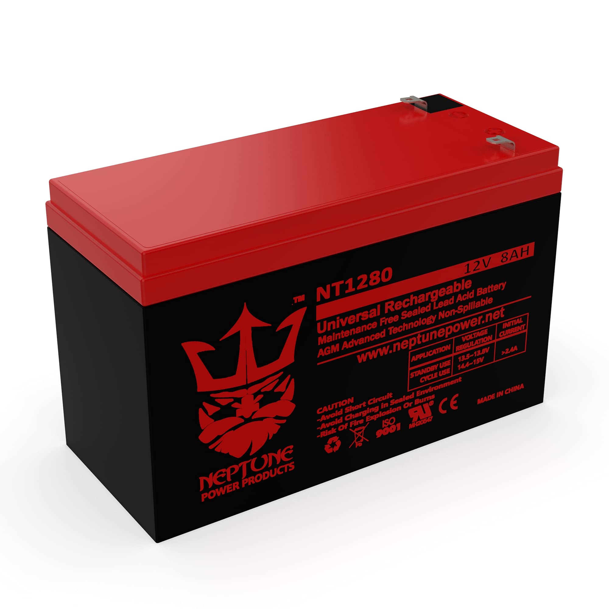 NT1280-12V 8AH Replacement for GT12080-HG FiOS Systems Battery-Neptune Power Products