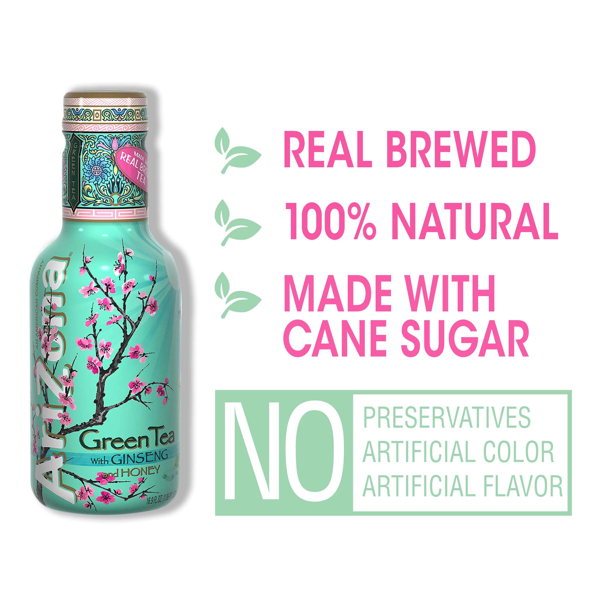 AriZona Green Tea, 16.9 Fl Oz (Pack Of 20)