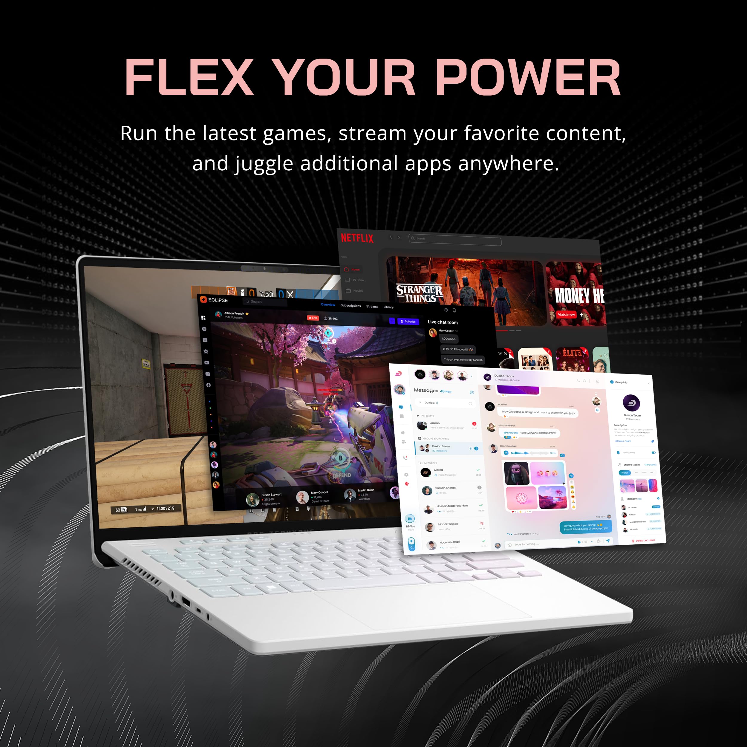 ASUS ROG Zephyrus 14" FHD 144Hz Gaming Laptop, AMD Ryzen 7-5800HS Processor, 16GB RAM, 1TB PCIe SSD, Backlit Keyboard, NVIDIA GeForce RTX 3060 Graphics, Windows 11, White, 128GB Hotface Extension Set