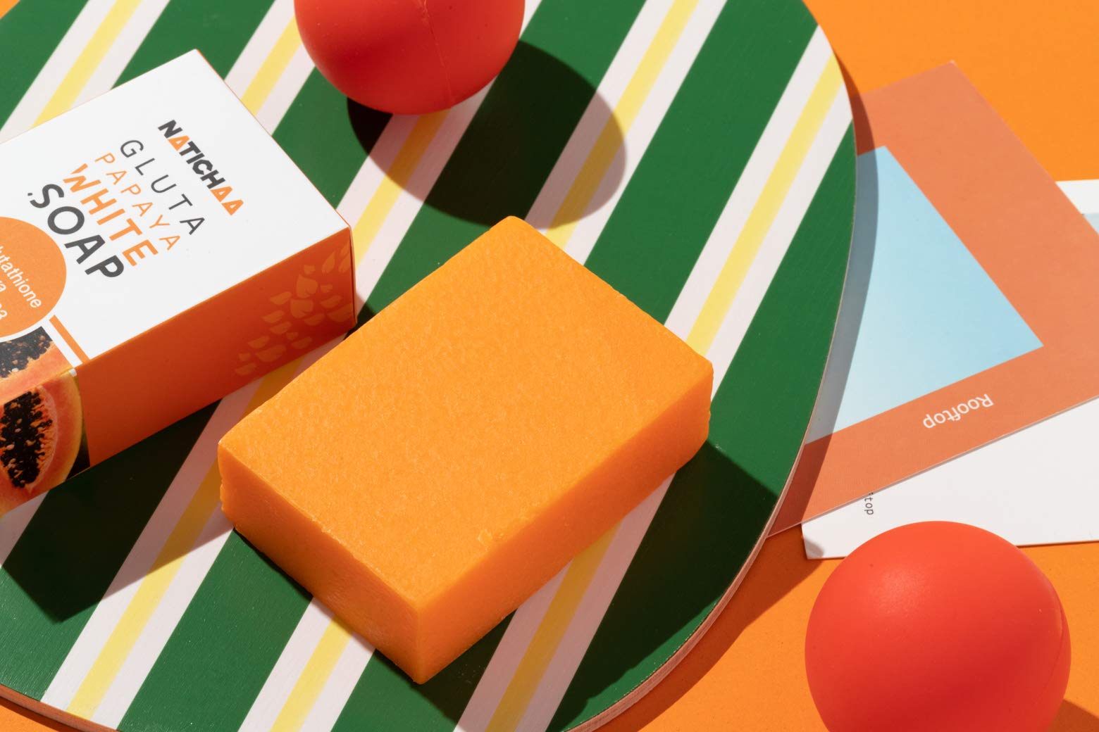 Glutathione Papaya White Soap (2 Pack) - Natural Skin Brightening - Dark Spots, Acne Scars - Acquire a Soft, Silky Smooth Skin for Body & Facial