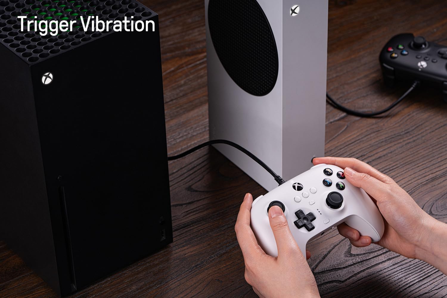 8Bitdo Ultimate Wired Controller for Xbox Series X|S, Xbox One and Windows, PC Gaming Gamepad with Back Buttons, Trigger Vibration, 3.5mm Audio Jack & Mic Mute Button - Officially Licensed (Black)
