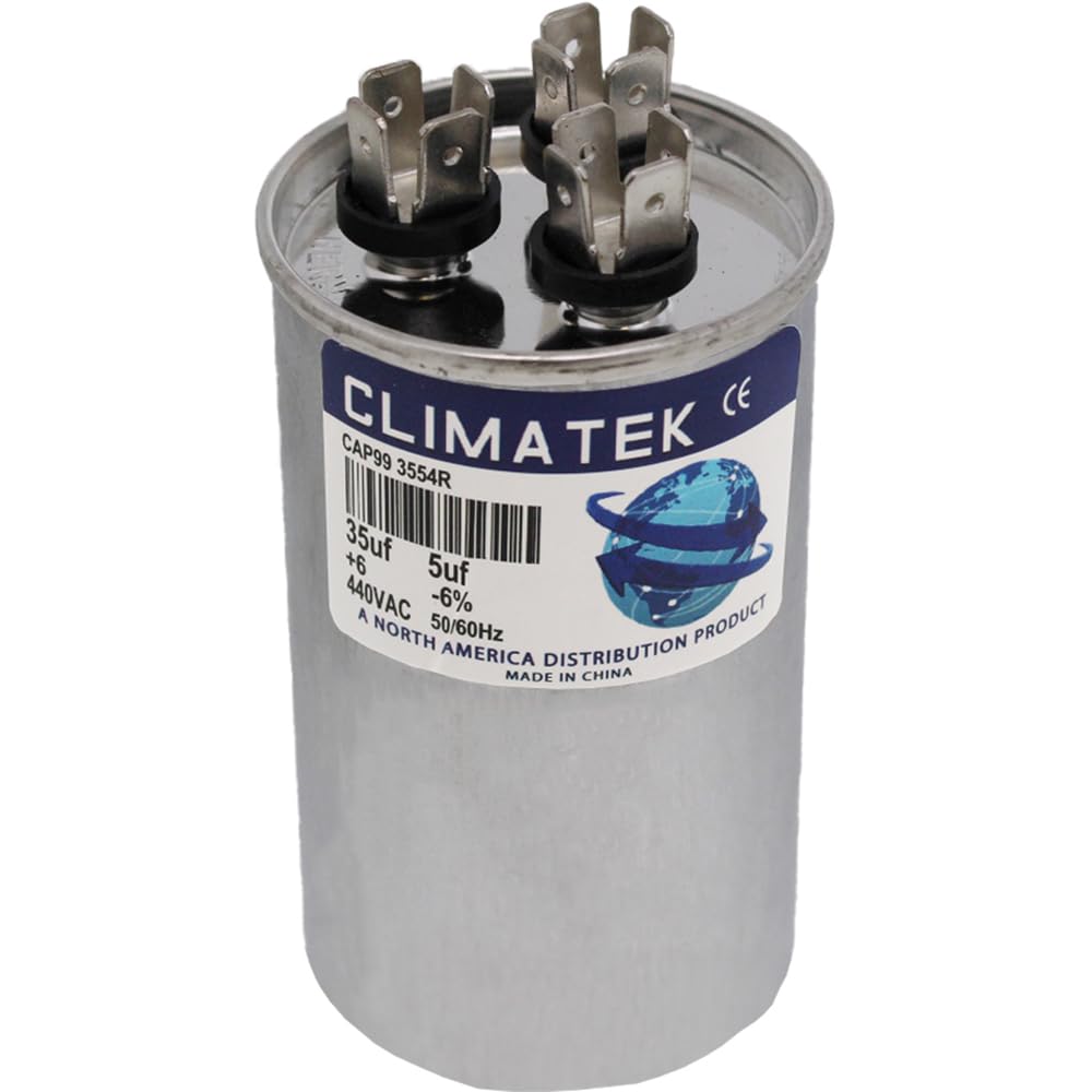 620762 - 35 + 5 uf MFD 370 / 440 Volt VAC - Round Dual Run Capacitor Fits Miller Intertherm