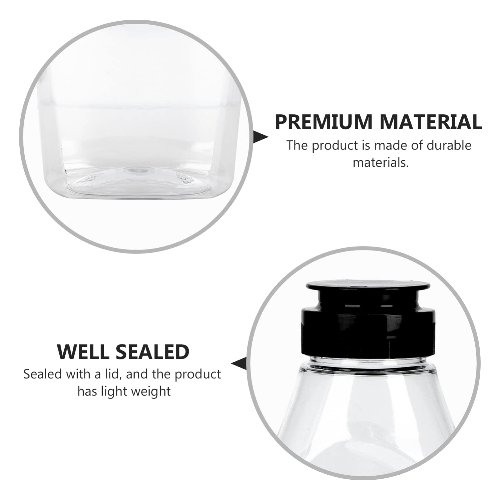Alipis Seasoning Bottles 4pcs Honey Bottle Glass Jar Jam The Pet Jar Sugar Pot