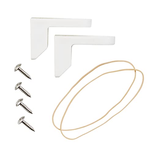 COMPAC HOME Compac’s Stabilizers T Bumpers, Lock Place, Keeps Children, Elderly, Disabled Safe from Slipping Off Shaking, Moving or Wobbly Toilet Seat (1 Set), White, 1 Count (Pack of 1)