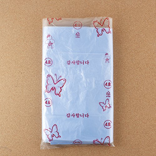 Muellery Skyblue Plain Plastic Bags 200 PCS for Home Kitchen Supermarkets Grocery Bags 13x22 inch, 33x55 cm TPAK21101