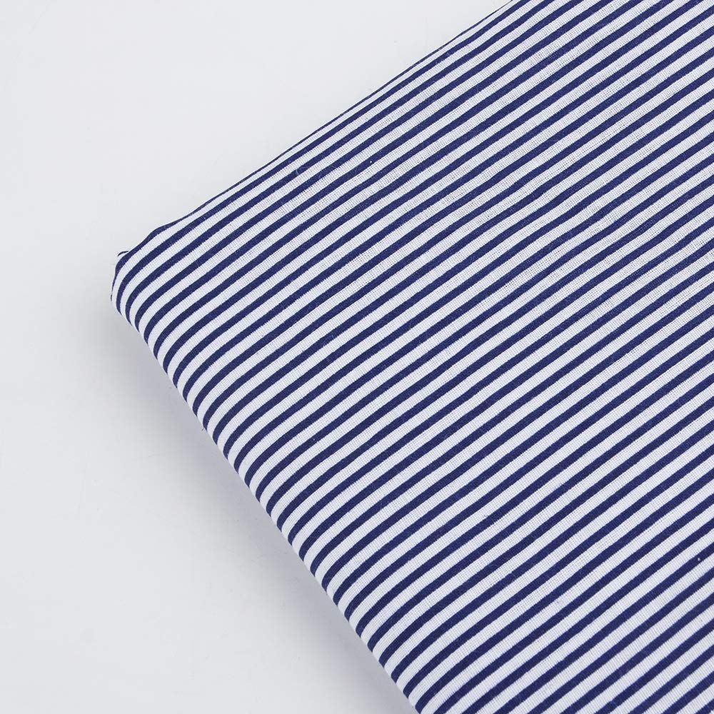 7Pcs 20" x 20" Cotton Fabric DIY Making Supplies Quilting Patchwork Fabric Fat Quarter Bundles DIY for Quilting Patchwork Cushions Cotton Fabric for Patchwork (20" x 20", Navy Blue)