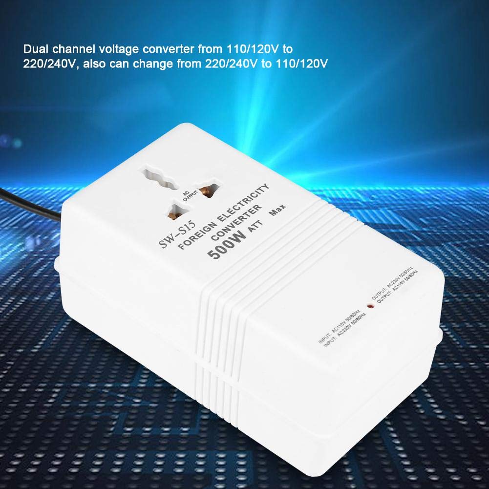 SW-S15 500W Step Up/Buck Channel Voltage Converter Transformer CN Plug International Travel Worldwide Adapter