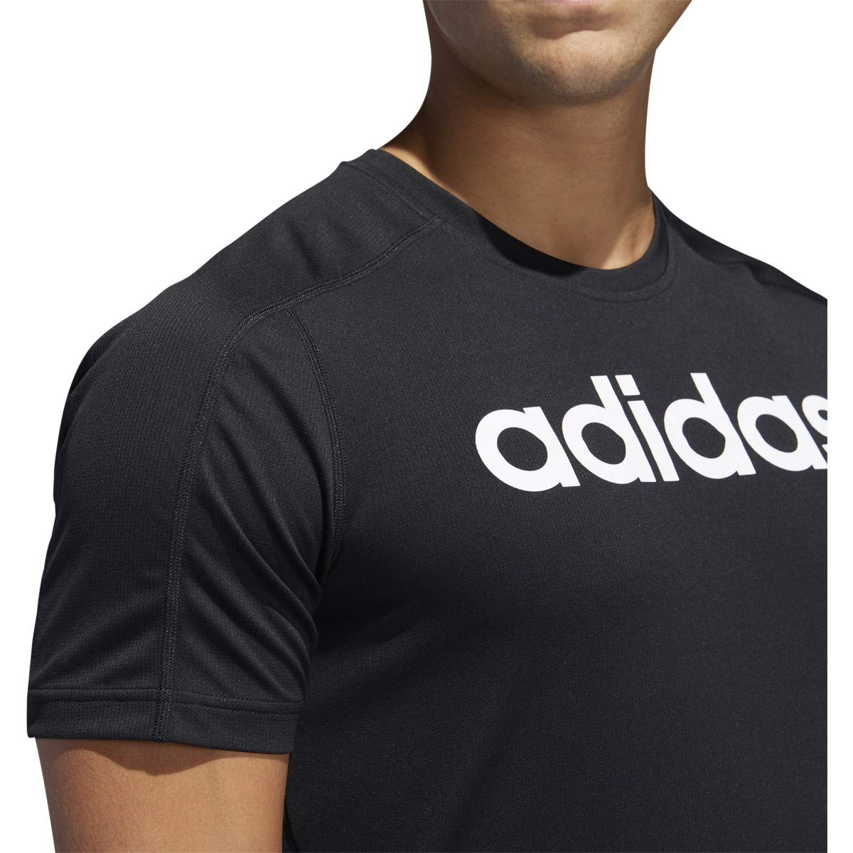 adidas Men's Brush Stroke Box Logo Graphic T-Shirt (Black/Brush Stroke Box, Large)