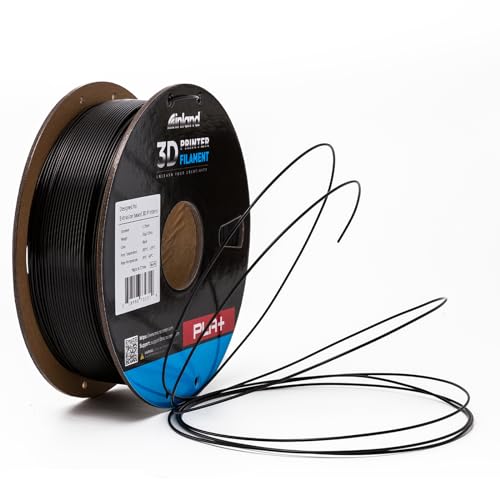 INLAND Micro Center PLA+ 3D Printing Filament 1.75mm - PLA Plus 3D Printer Filament - PLA Pro Dimensional Accuracy +/- 0.03 mm - 1kg Cardboard Spool (2.2 lbs) (1 Pack Black, 1.75mm)