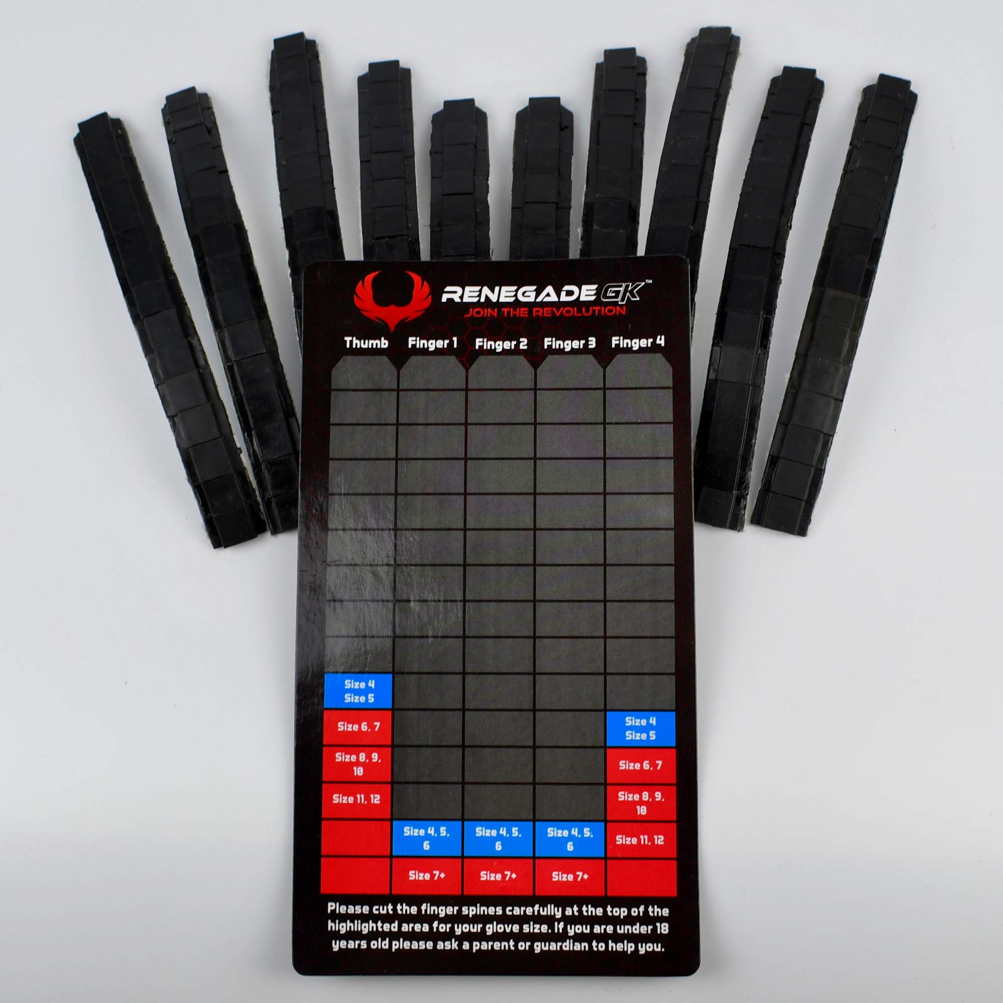 Renegade GK Endo Pro-Tek Fingersaves (Set of 10) Fits Goalkeeper Gloves Sizes 4-12, Maximum Protection