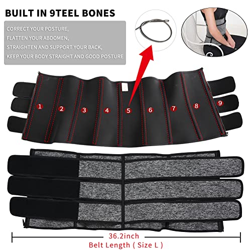 coastal rose Body Shaper for Women Tummy Control Corset Waist Trainer Postpartum Belly Wrap Hourglass Body Shaper Grey XXL