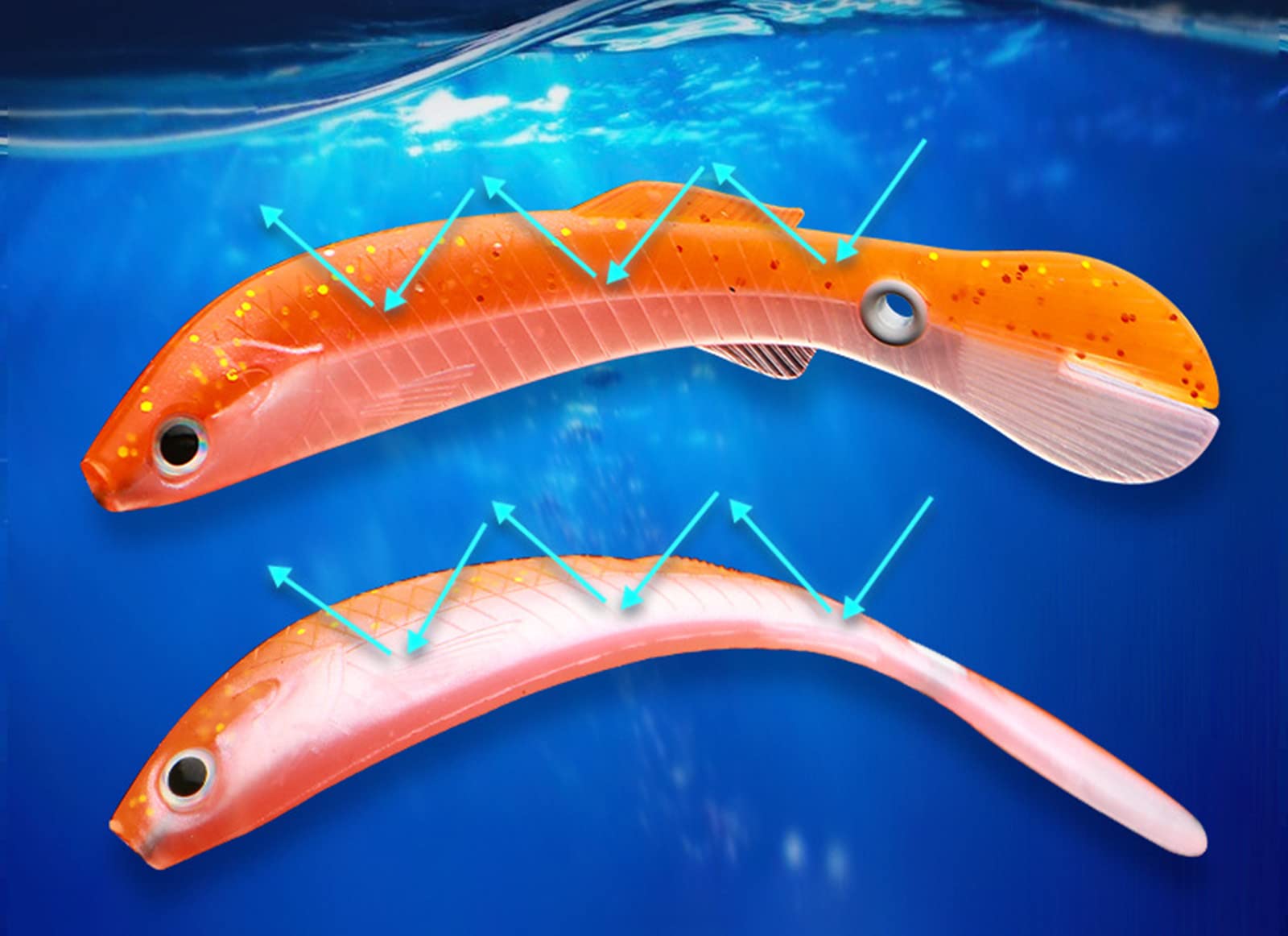 5Pcs Soft-Bionic-Swimming-Fishing-Lures-Kit,Simulation Loach Soft Lure with Spinning Tail Slow Sinking Bass Swimbait Lifelike Plastic Baits for Freshwater Saltwater Carp Walleye Pike(5Pcs Mixed Color)