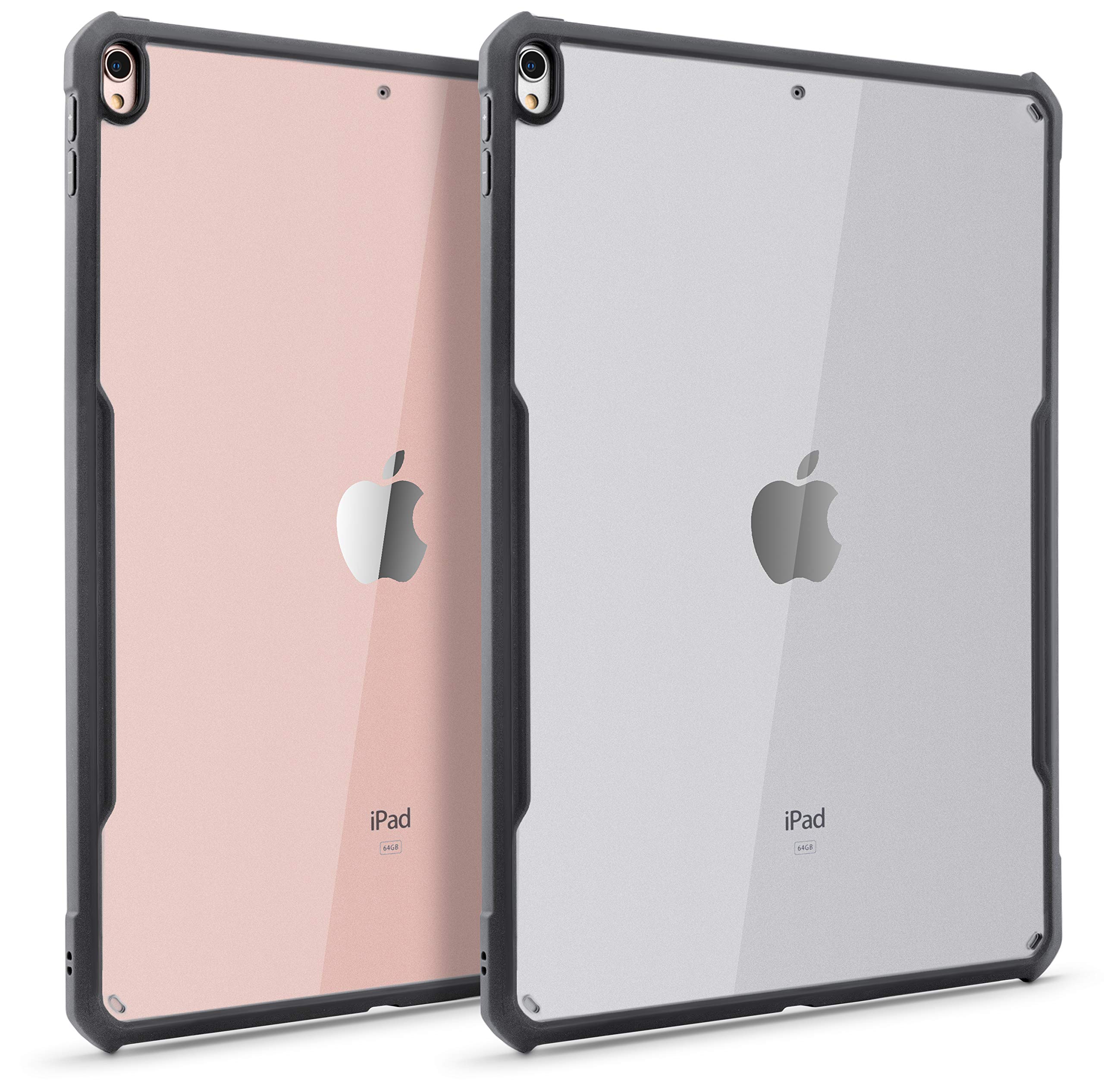 TineeOwl iPad Pro/Air 3 (10.5-inch) Ultra Slim Clear Case, Flexible TPU Bumper, Absorbs Shock, Thin, Lightweight (Black)