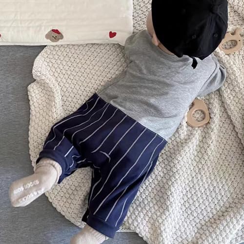 HAOHAOHUOZHE Baby Boy’s Gentleman Clothes Romper Jumpsuit Cotton Long Sleeve 6 Months