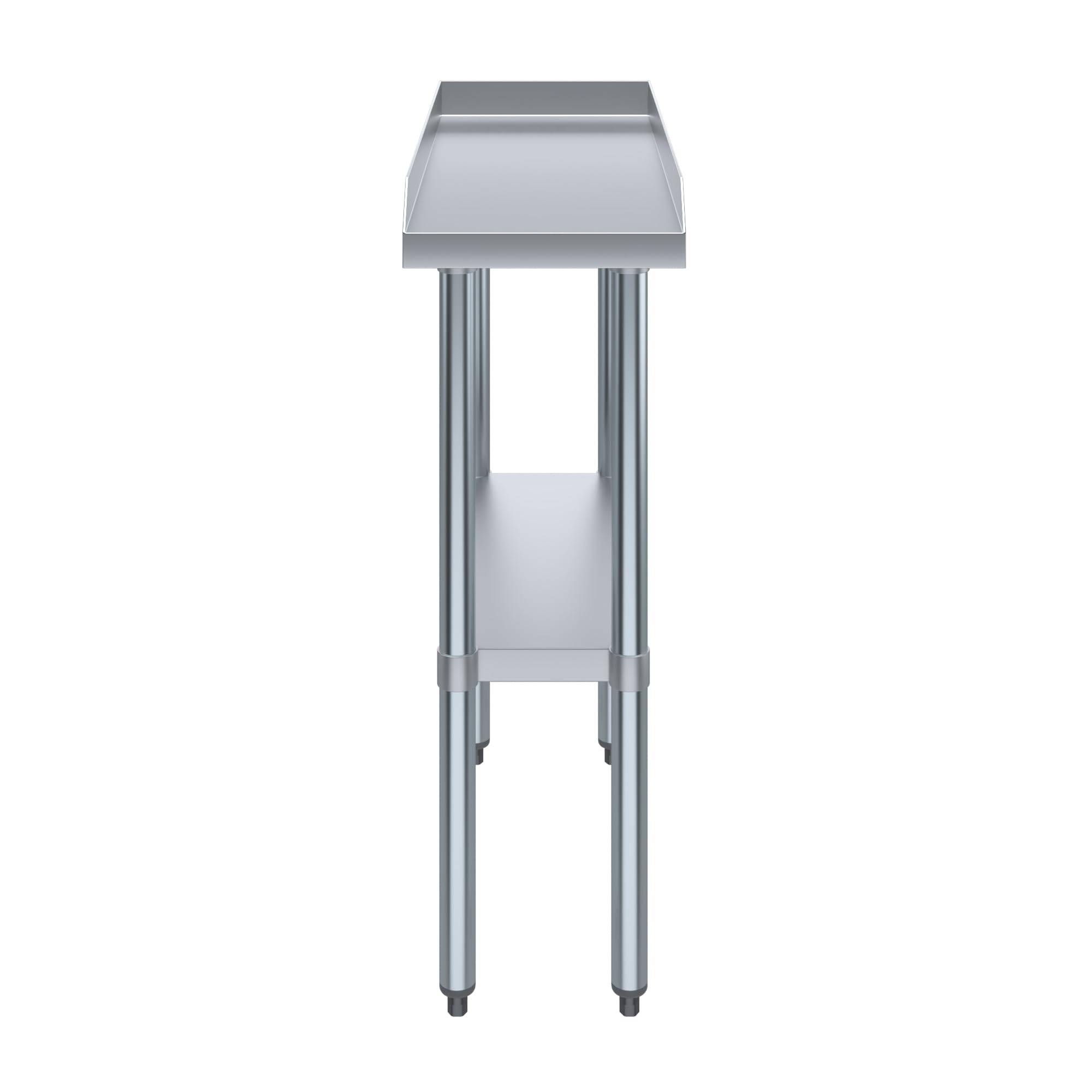 AmGood Commercial Work Table with Backsplash and Sidesplashes | Height: 35" | Stainless Steel Prep Table for Kitchen, Restaurant, Garage, Laundry | NSF (12" Long x 30" Deep)