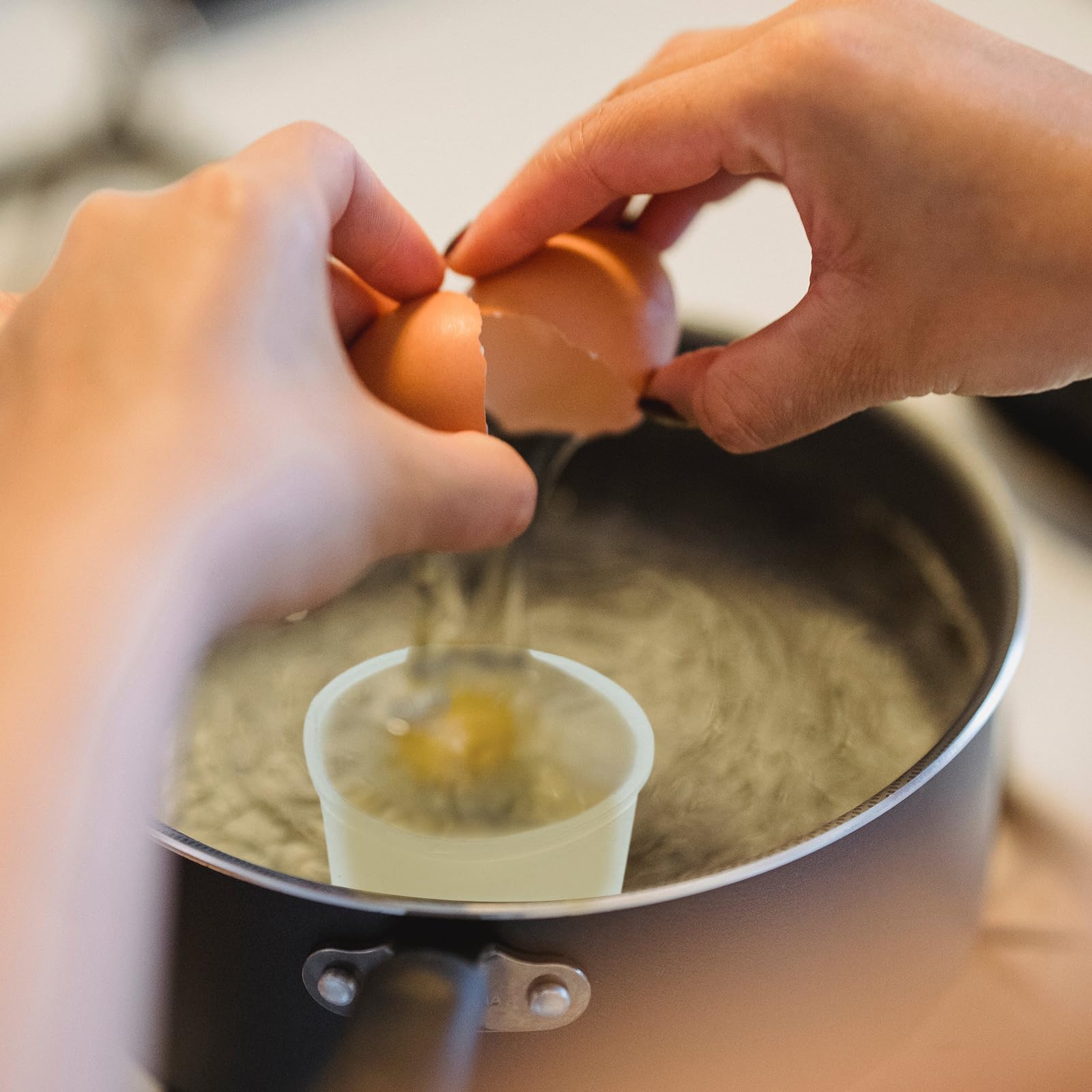 Vyooxcy 6 Pcs Egg Cooker,Boiled Egg Cooker without Shell,Silicone Non-stick Egg Boiler for breakfast
