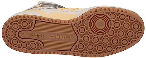 adidas Men's Forum Mid Sneaker, Cloud White/Crew Yellow/Gum, 15