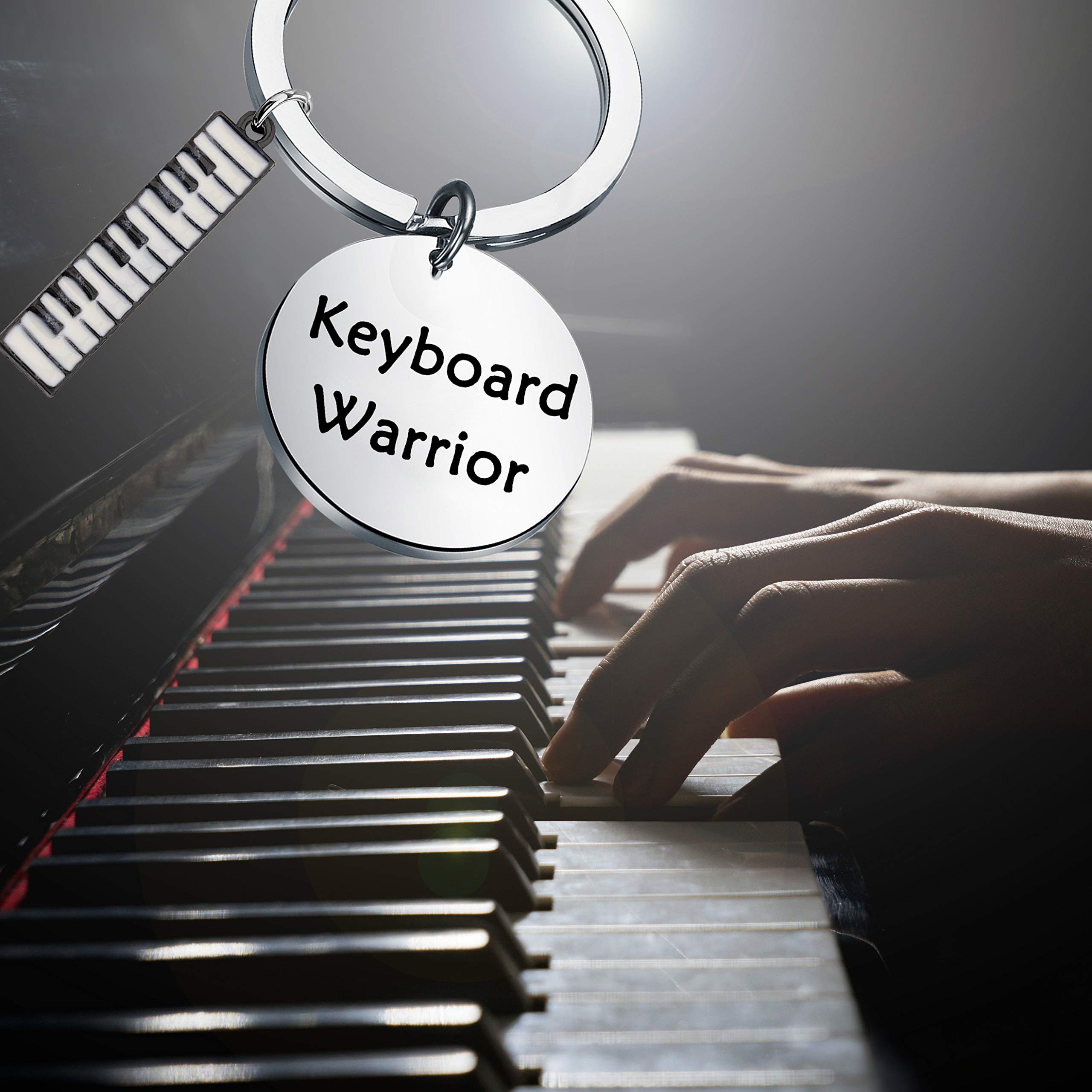AKTAP Piano Keyboard Keychain Piano Lovers Gift for Pianist Piano Teacher Keyboard Musical Instruments Key Ring (Piano Keyboard Keychain)