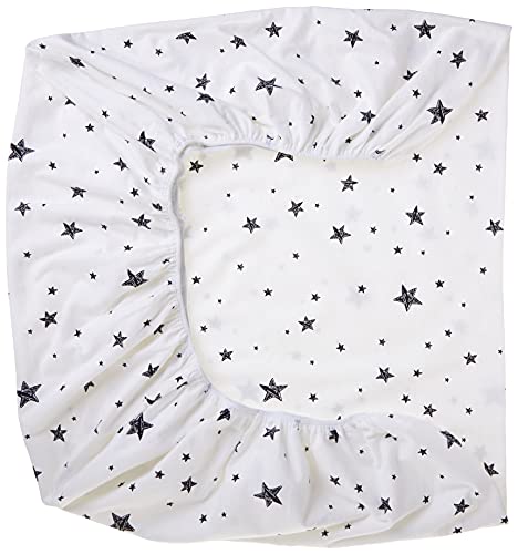 Kushies Crib Sheet Flannel Scribble Stars Black & White (S330-609)