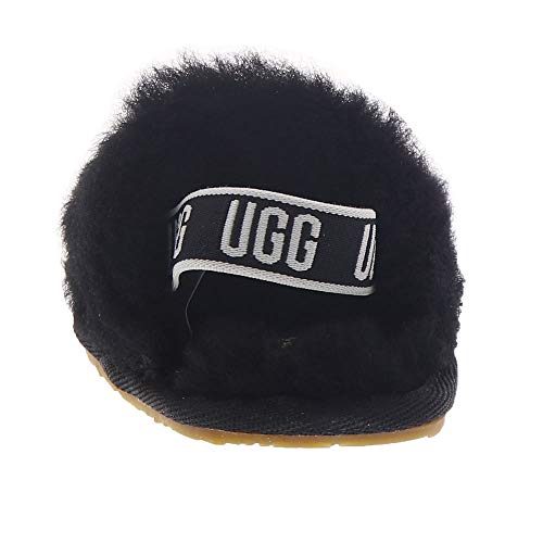 UGG Kids' Fluff Yeah Slide Slipper, Black, 2